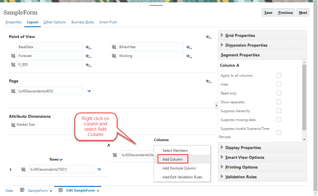 Add Row to Form – Random EPM Notes