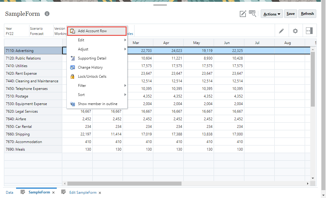 Add Row to Form – Random EPM Notes