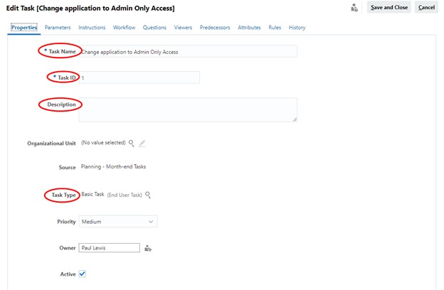 Adding Tasks in Task Manager – Random EPM Notes