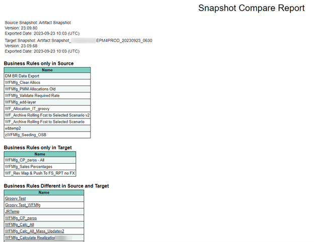 Snapshot vs Snapshot – Random EPM Notes