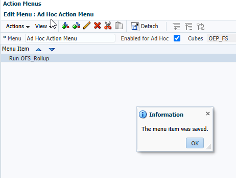 Ad Hoc Action Menu – Random EPM Notes